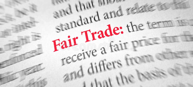 Definition of the Word Fair Trade in a Dictionary Stock Photo - Image ...
