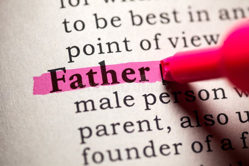 Definition of the Word Father Stock Image - Image of book, word: 169617385