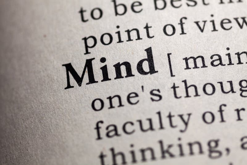 Definition of the Word Mind Stock Image - Image of word, printing ...