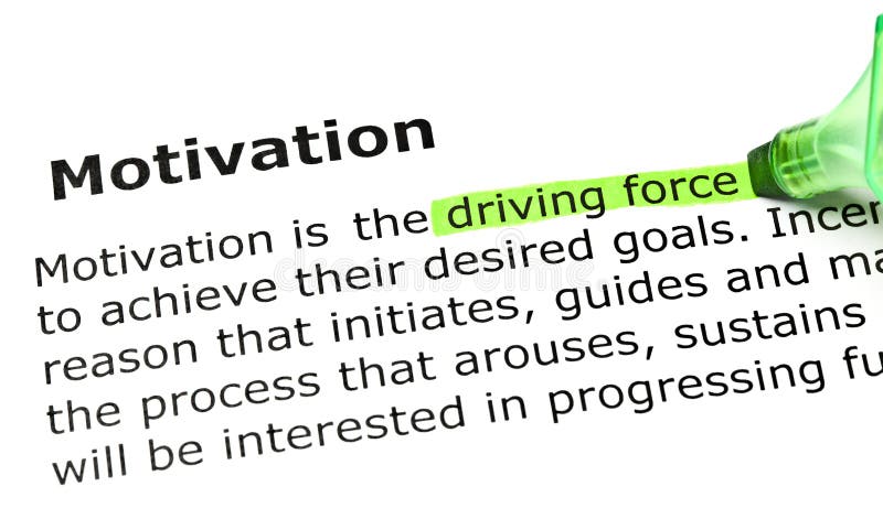 Definition of the Word Motivation Stock Photo - Image of change ...