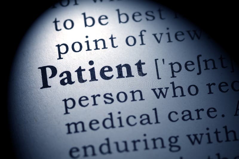 Definition of the Word Patient Stock Photo - Image of patient ...