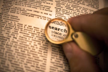 Definition of word search stock photo. Image of magnify - 4908816