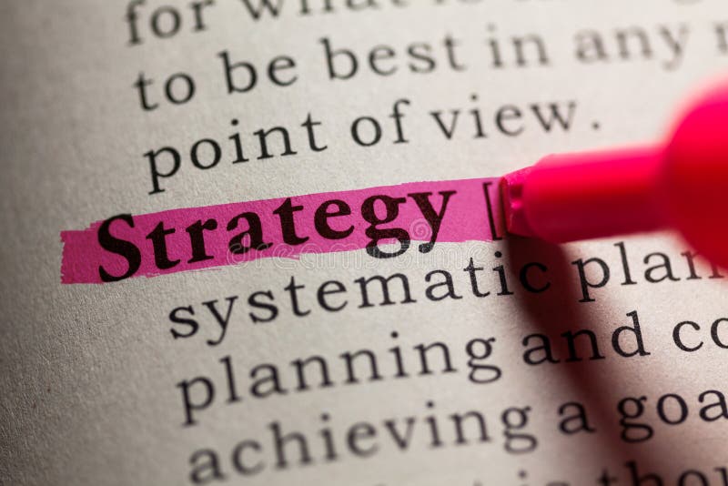Definition of the Word Strategy Stock Image - Image of text, definition ...