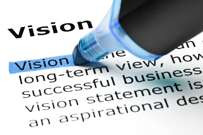 Definition of the Word Vision Stock Image - Image of aspiration ...