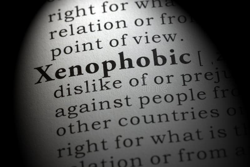 Definition of xenophobic stock image. Image of book - 231112621