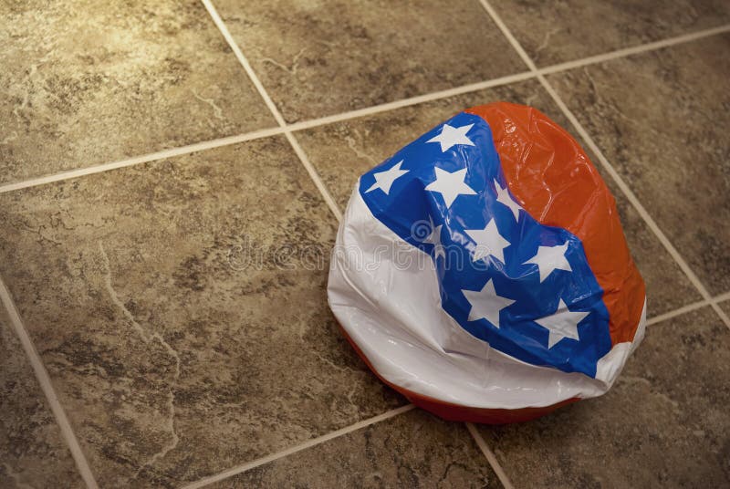 Deflated beach ball stock image. Image of hole, beachball - 9289185