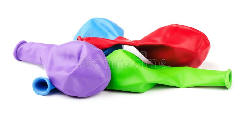 Deflated Bright Color Empty Balloons Stock Image - Image of party, heap ...