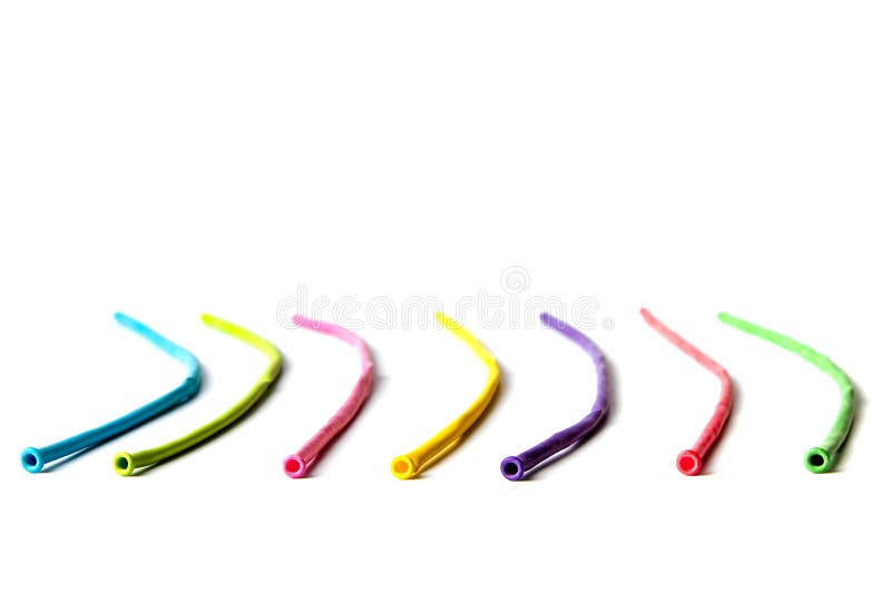 Deflated Long Balloons in a Row Stock Image - Image of isolated, gift ...