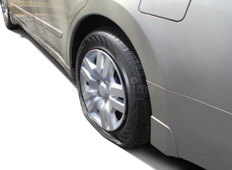 Deflated Tire stock image. Image of rubber, tread, flat - 23674527