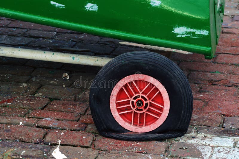 Deflated Tire stock image. Image of rubber, tread, flat - 23674527