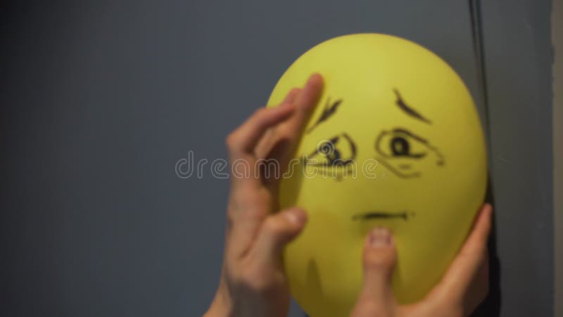 Deflated Yellow Baloon stock footage. Video of mime - 191939968