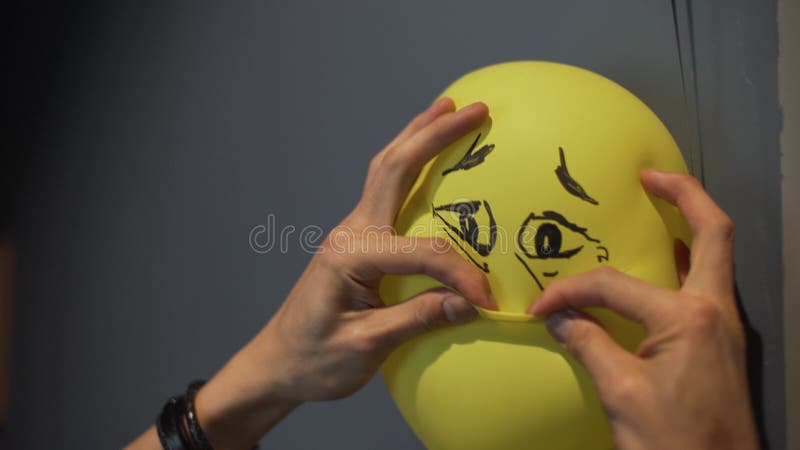 Deflated Yellow Baloon stock video. Video of balloons - 192230111