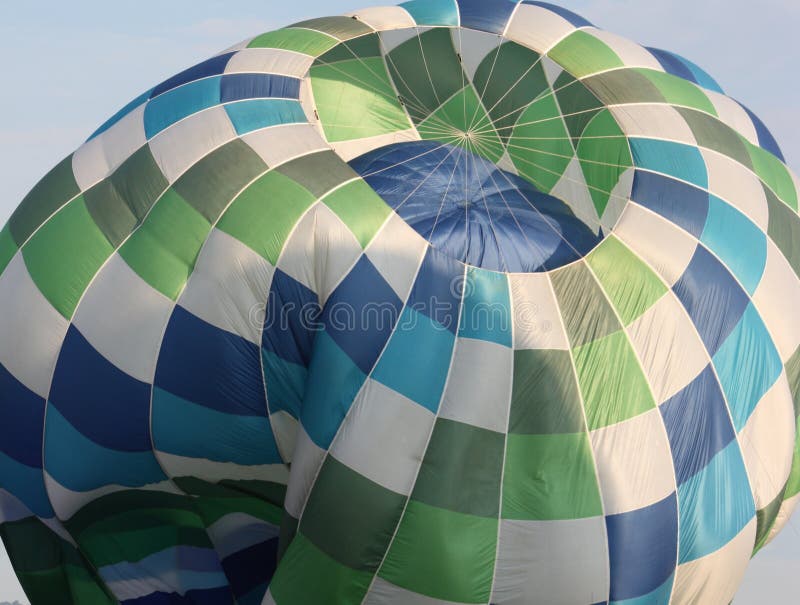 Hot air balloon deflating stock image. Image of drifting - 1713245