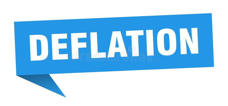 Deflation Banner. Deflation Speech Bubble Stock Vector - Illustration ...
