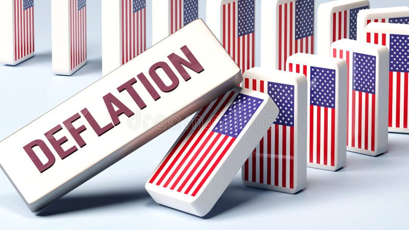 Deflation Causing Decline of USA America Stock Photo - Image of crash ...