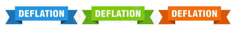 Deflation Ribbon. Deflation Isolated Paper Sign. Banner Stock Vector ...