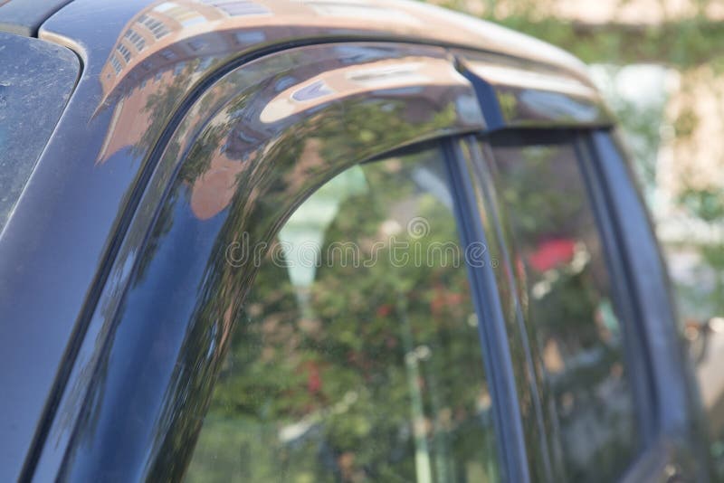 Deflectors for Side Windows of the Car.Car Accessory Stock Photo ...