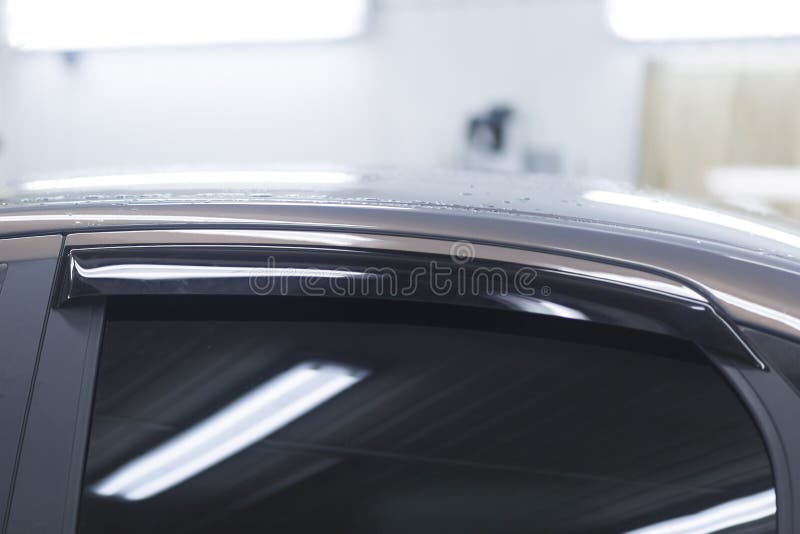 Deflectors for Side Windows of the Car.Car Accessory Stock Photo ...