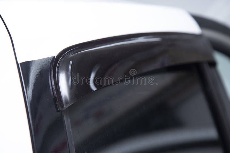 Deflectors for Side Windows of the Car.Car Accessory Stock Image ...