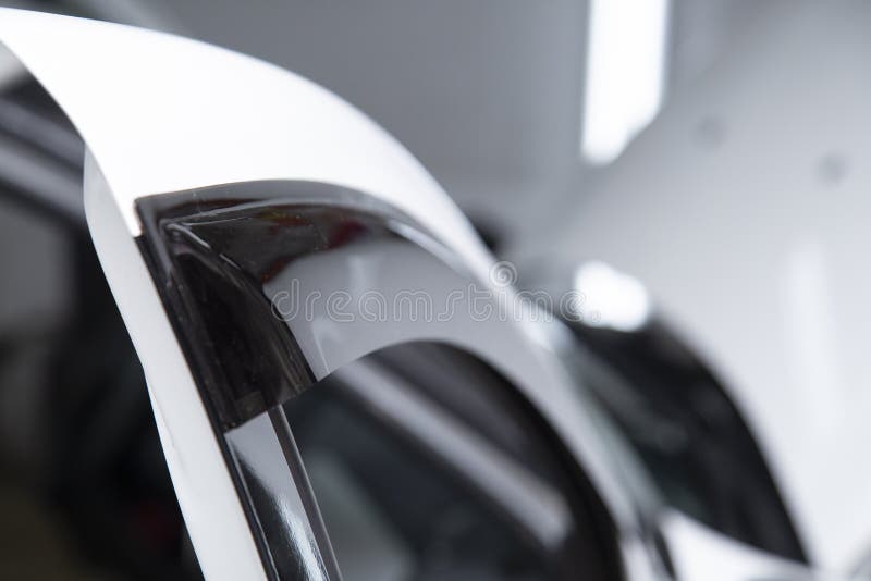 Deflectors for Side Windows of the Car.Car Accessory Stock Photo ...
