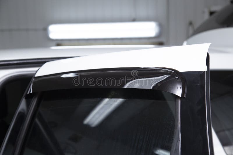 Deflectors for Side Windows of the Car.Car Accessory Stock Photo ...