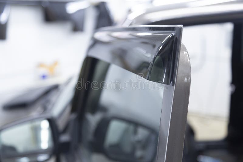 Deflectors for Side Windows of the Car.Car Accessory Stock Photo ...