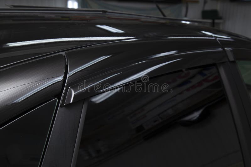 Deflectors for Side Windows of the Car.Car Accessory Stock Photo ...