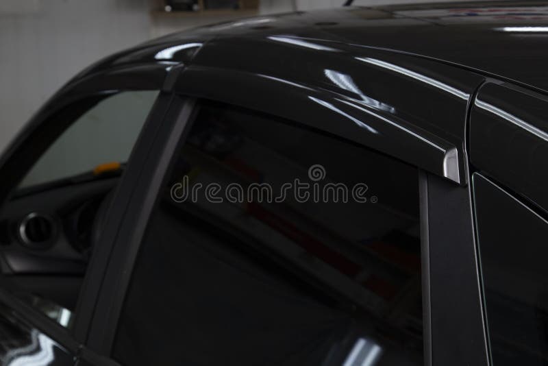 Deflectors for Side Windows of the Car.Car Accessory Stock Image ...
