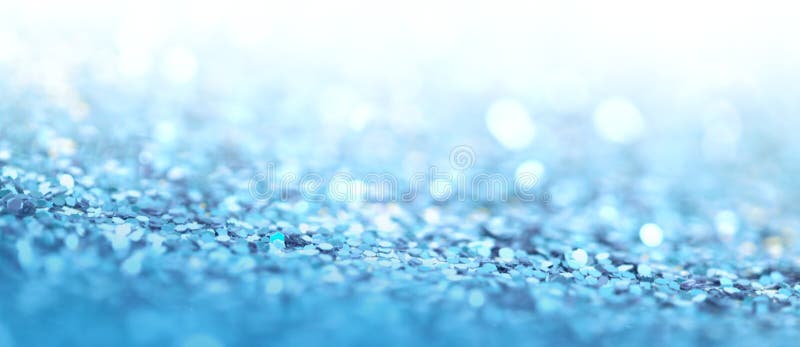 Defocus Abstract Light Blur Blink Sparkle Horizontal Backgound. Blue ...