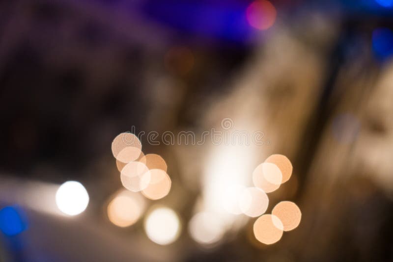 Defocus Effect of Light Bokeh, Abstract Blurred Restaurant Lights ...