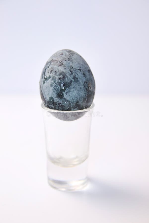 Defocus One Blue Egg. Close Up Easter Egg Pastel Colored on White ...