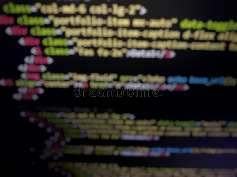 Defocused Abstract Background Of Computer Program Code That Is Often Used Computer Language
