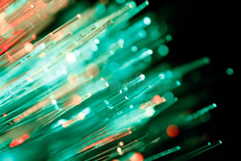 Defocused Abstract Background of Fiber Optic Cables Stock Image - Image ...