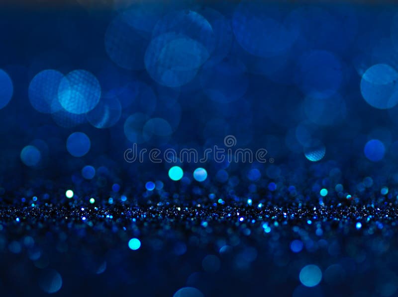 Defocused Abstract Blue Lights Background . Bokeh Lights Stock Photo ...