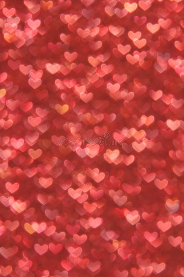 Defocused Abstract Red Hearts Light Background Stock Illustration ...
