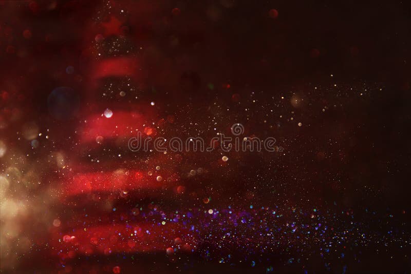 Defocused Abstract Red and Silver Lights Background Stock Image - Image ...