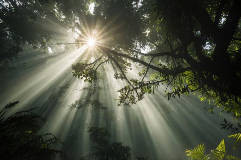 Defocused Amazon Rainforest COP30 Climate Summit Stock Illustration ...