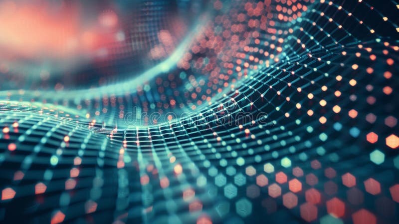 In the Defocused Background of the Grid Space Abstract Shapes and ...