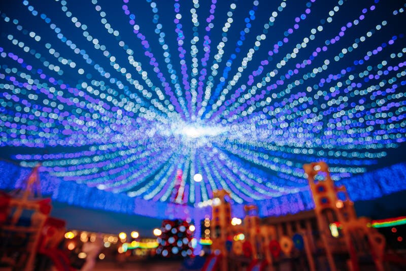 Defocused Blue Boke Bokeh Urban City Background Stock Image - Image of ...