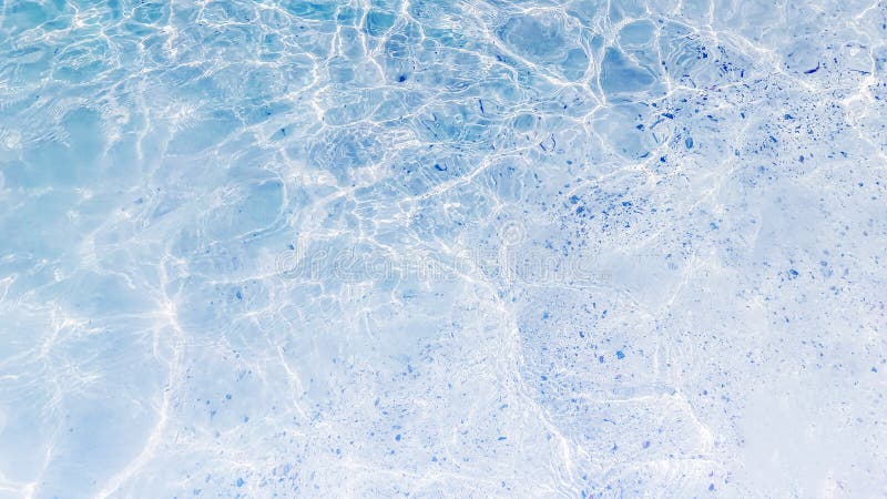 Defocused Blurred Transparent Blue Colored Clear Calm Water Surface ...