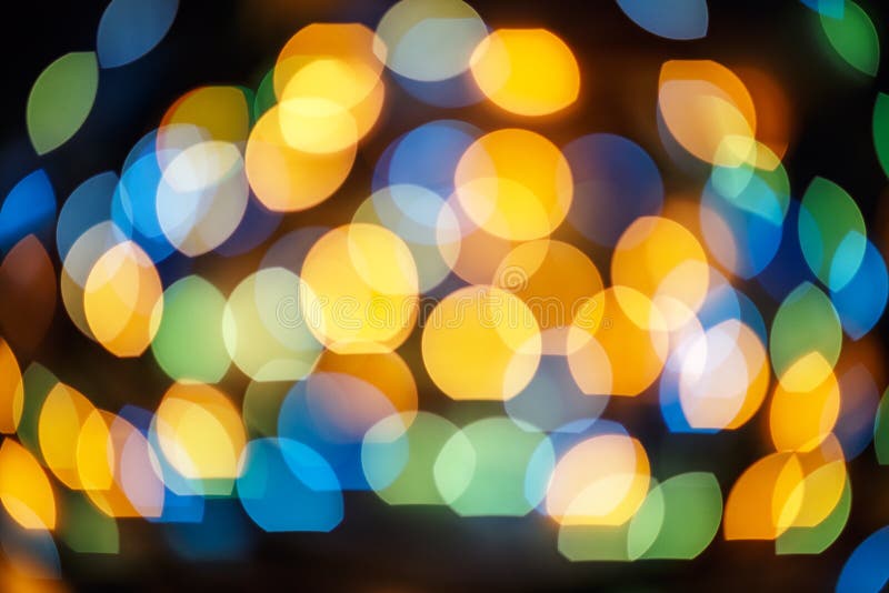 Defocused Bokeh Lights Effect in Night Stock Image - Image of color ...