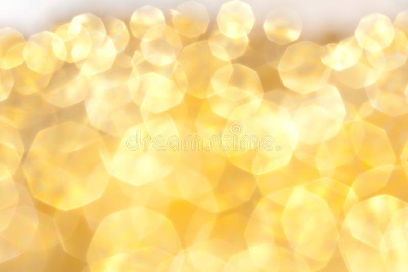 Defocused Christmas Gold Lights Stock Photo - Image of abstract ...