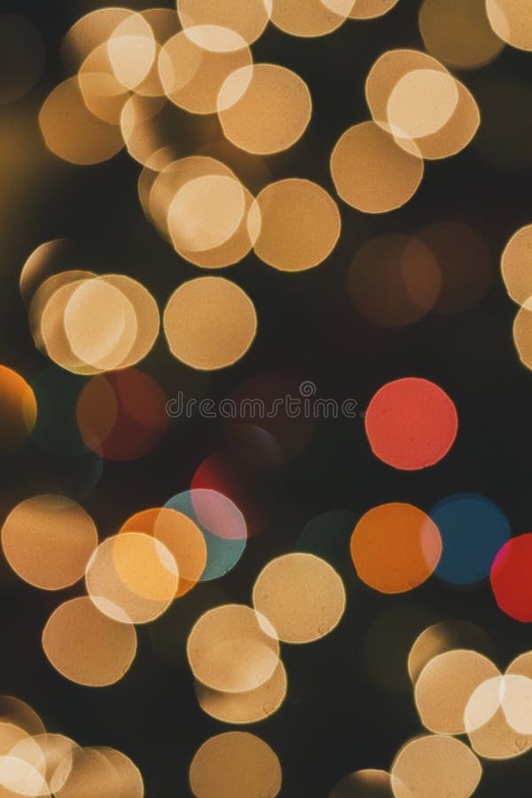 Defocused Christmas Lights Against a Dark Backdrop Stock Image - Image ...