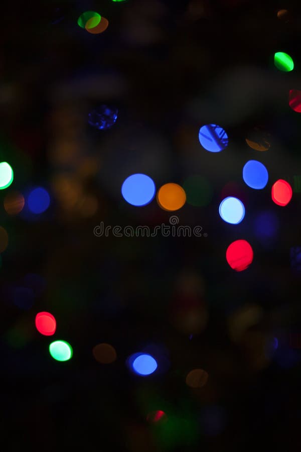 Defocused Colored Christmas Lights Stock Photo - Image of party, night ...