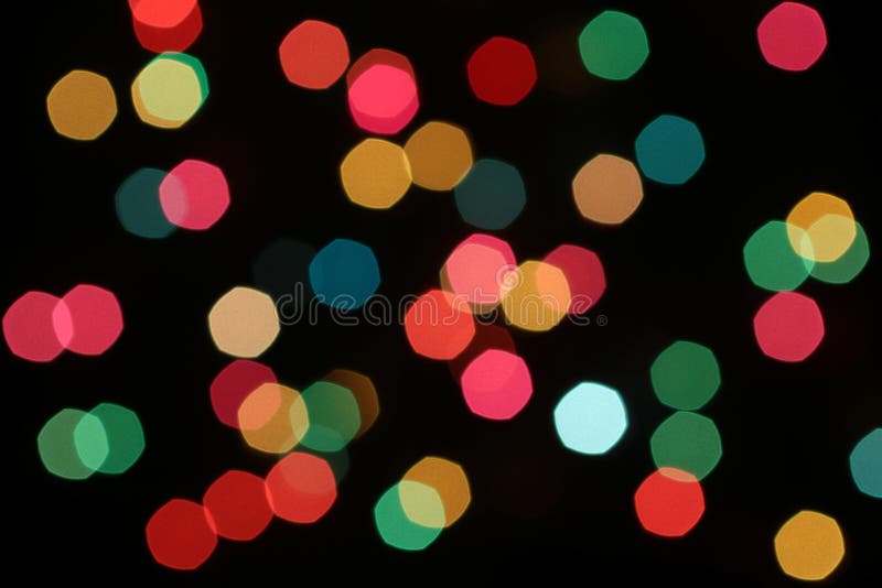 Defocused Colorful Lights on Black Background. Shooting at Night Stock ...