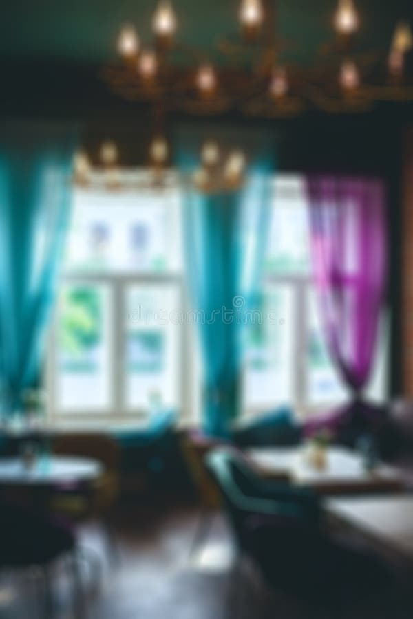 Defocused Image of City Cafe with Loft Design Stock Image - Image of ...