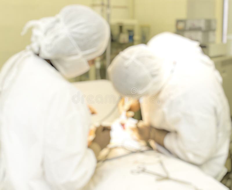 Defocused Image of the Operation Process Stock Image - Image of male ...