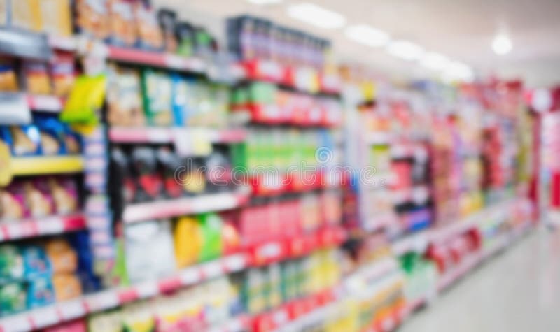 Defocused Image of Products on Shelf Stock Photo - Image of shopping ...