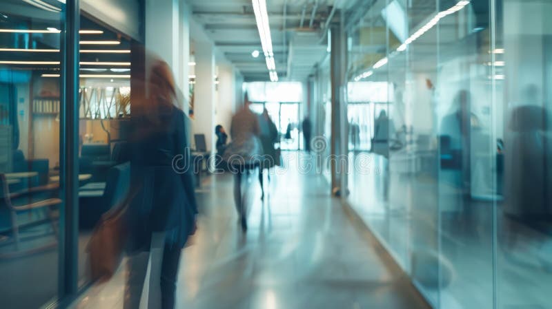 Defocused Office Background, Working Space Stock Illustration ...