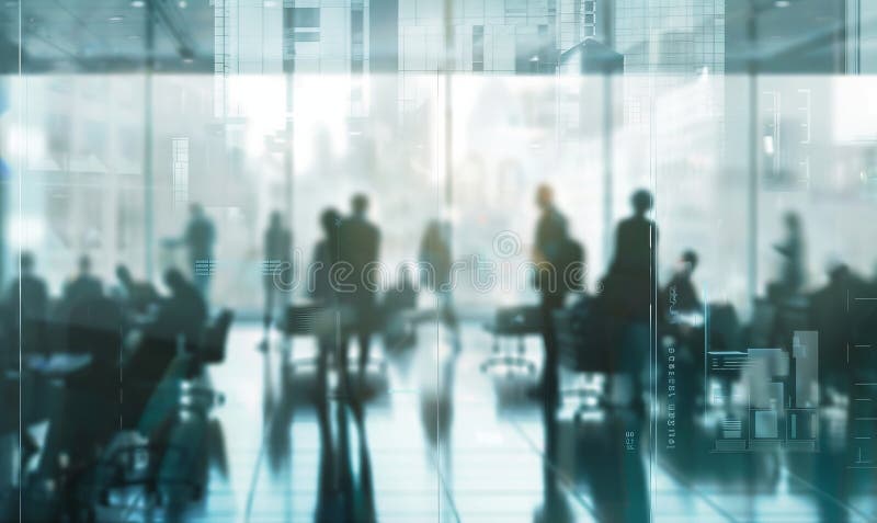 Defocused Office Background, Working Space Stock Illustration ...